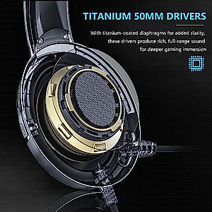 BINNUNE 2.4G/Bluetooth Wireless Gaming Headset with Microphone for PS4 PS5 Playstation 4 5, 40 Hours Playtime, PC USB Gamer Headphones with Mic for Laptop Computer