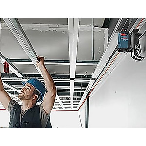 Bosch GLL2-20 65ft Self-Leveling 360 Degree Horizontal Cross Line Laser Level with Mount and Carrying Pouch,Blue