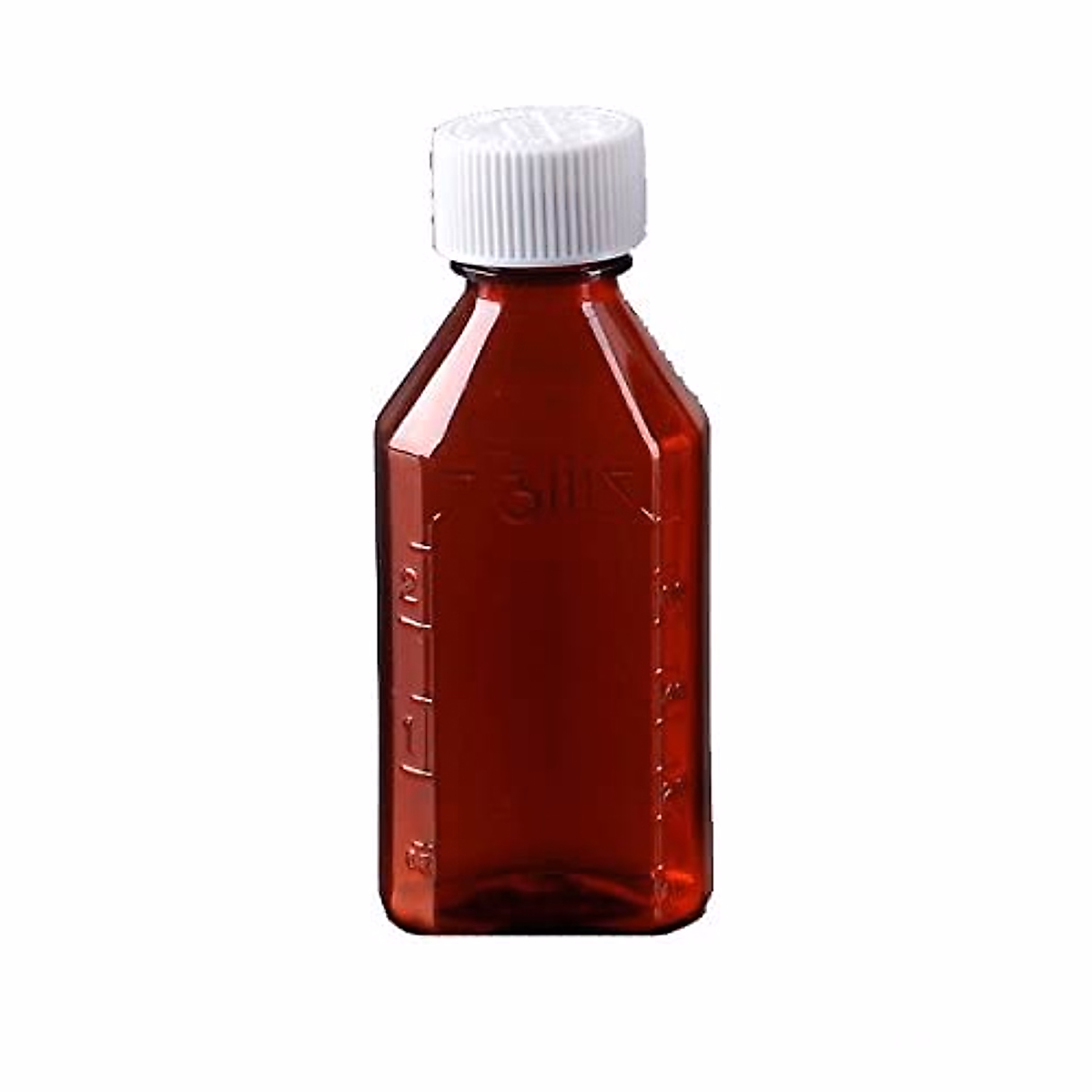 Pharmacy Oval Bottle Amber 2 oz with CR Caps Included (QTY. 100) - Prescription Pharmacy Bottle, Pharmacy Container, Prescription Plastic Container by Sponix