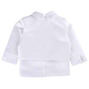 Baby Boy Christening Outfits Baptism Long Sleeve Suit Set with Hat, Cross Socks, 3-6 Months