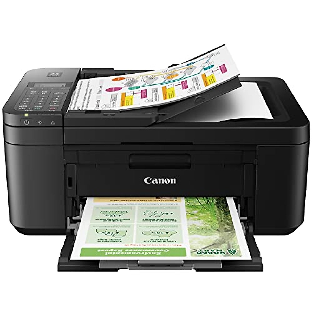 Canon PIXMA TR4720 All-in-One Wireless Printer Home use, with Auto Document Feeder, Mobile Printing and Built-in Fax, Black