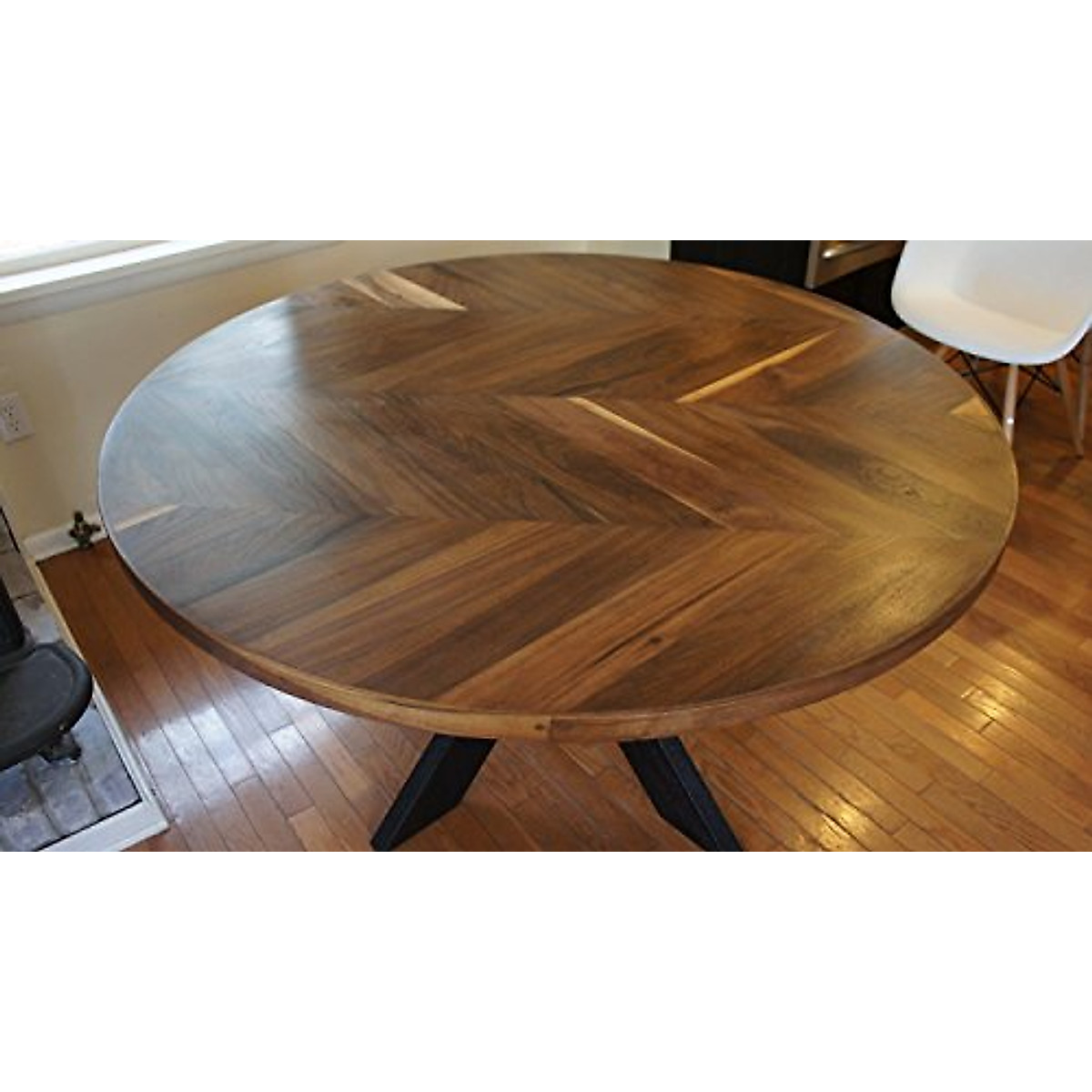 Chevron Dining Room Table with X Base