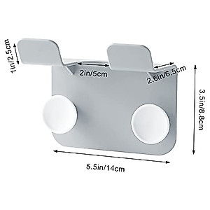 Hair Dryer Holder Wall Mounted, Self Adhesive Blow Dryer Holder with Wire Organizer, Bathroom Hair Dryer Rack for Most Hair Dryers, Removable Hair Care Tool Holder (Gray)