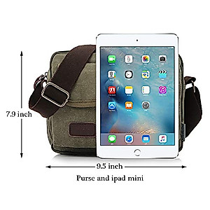 Collsants Small Vintage Canvas Crossbody Purse Travel Shoulder Bags Messenger Satchel Bag