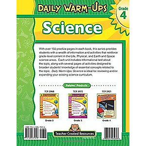 Daily Warm-Ups: Science Grade 4: Science Grade 4