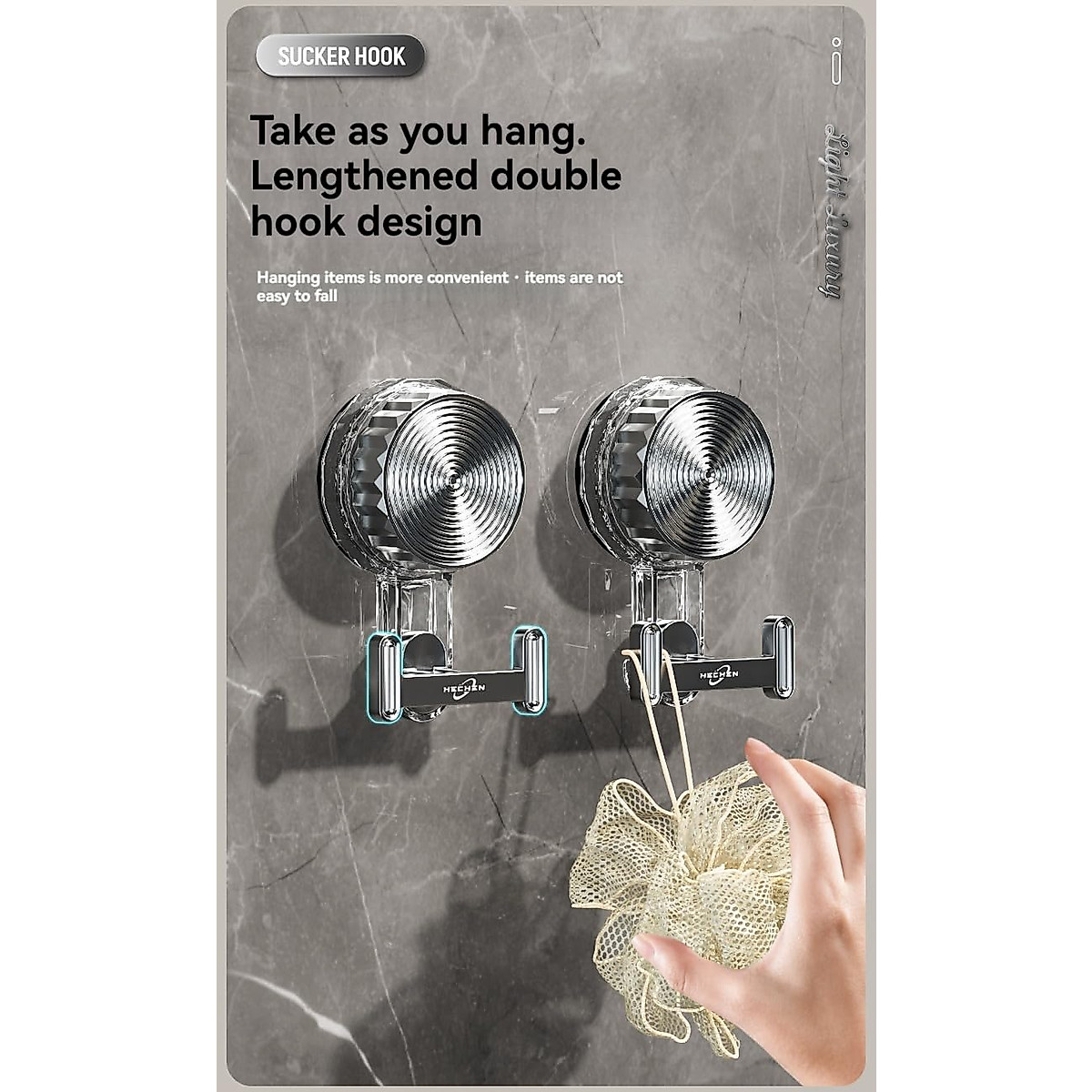 BTHERG Suction Cup (3 Sets) Hooks, Bright Suction Cup Hooks, Small Removable Suction Cup Hooks for Shower Room Glass Doors Window Kitchens up to 11 LBS of Smooth Surfaces