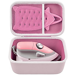 GWCASE Case Compatible with Oliso M2 Pro Mini Project Iron. Travel Irons Carrying Organizer Holder with Mesh Pocket Fits for Solemate and Other Accessories (Box Only)-Pink