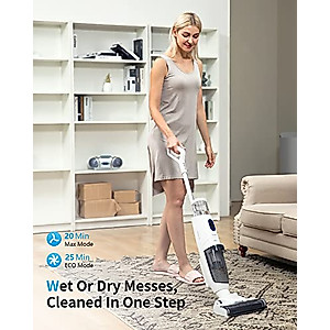Ecowell WCVP02 Shop Wet Dry Vacuum Cleaner and Mop, 8.6 Pounds, White