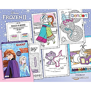 Disney Frozen 2 Elsa and Anna Giant 192-Page Coloring and Activity Book with Over 100 Stickers and a Poster 45820 Bendon