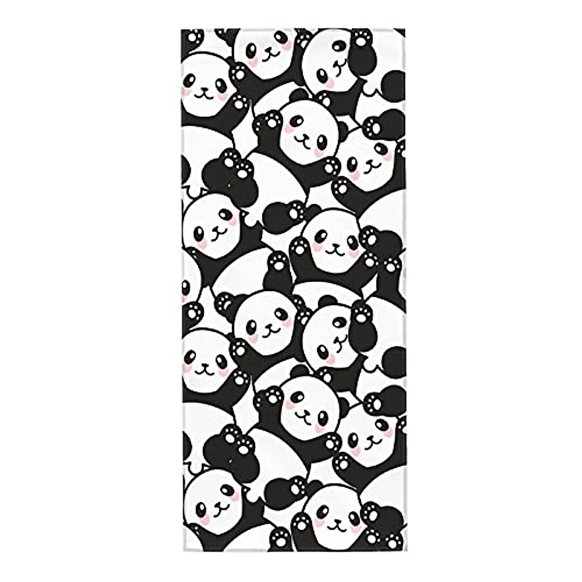 XWQWER Cute Panda Hand Towels 27.5 x 12 in Ultra Soft Highly Absorbent Dish Guest Towel Bathroom Kitchen Multipurpose Towel for Gym, Hotel, Spa and Home Decor