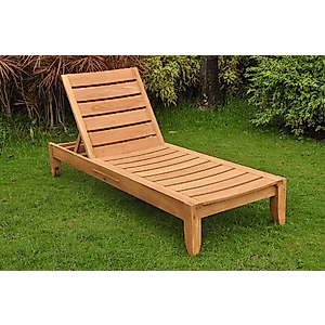 New Grade A Teak Multi Position Sun Chaise Lounger Steamer - Furniture only - Atnas Collection #WHCHAT