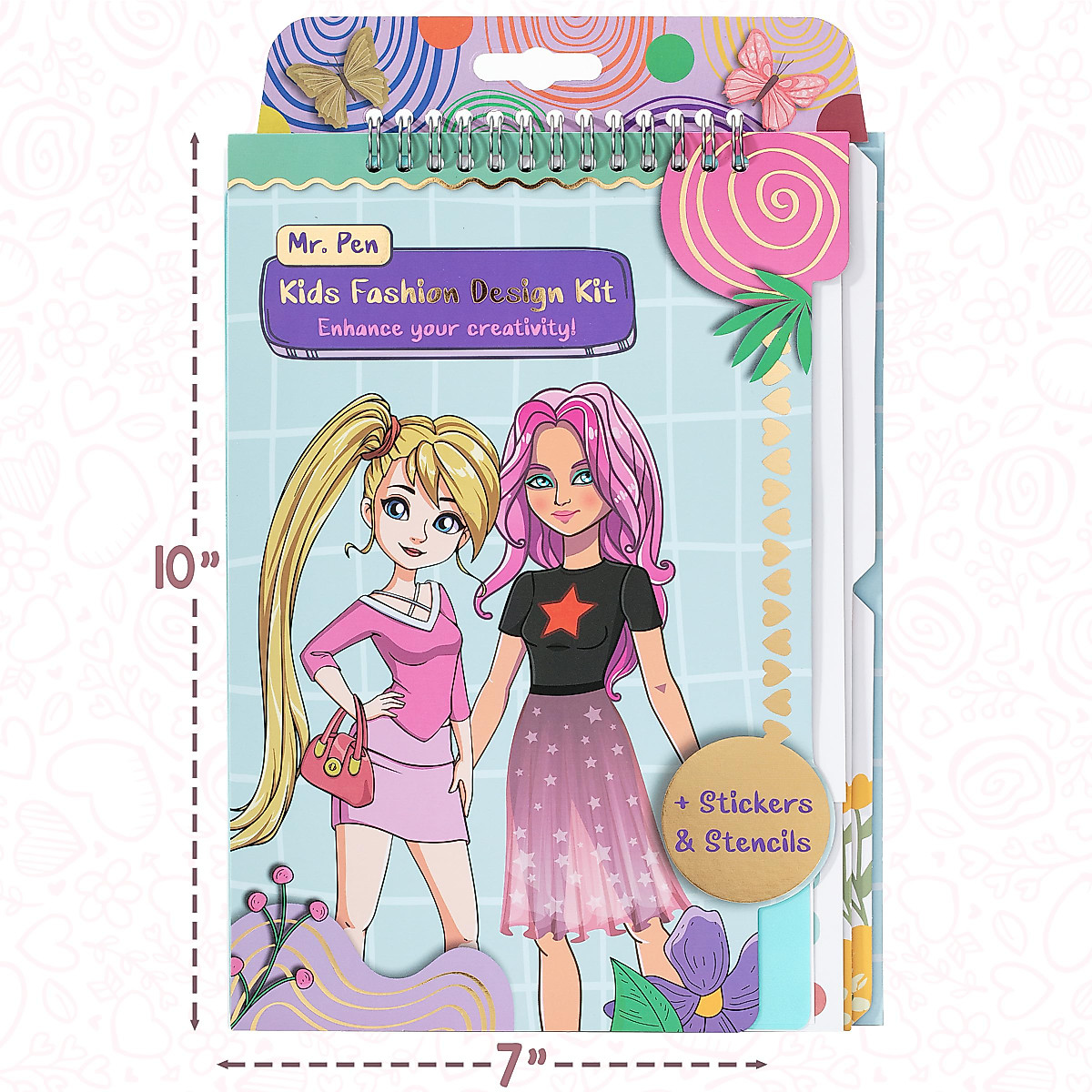 Mr. Pen- Fashion Sketchbook Kit, Fashion Design Sketchbook, Kids Fashion Design Kit, Fashion Designer Kits for Girls, Fashion Design Book, Kids Drawing Kit, Fashion Design for Kids