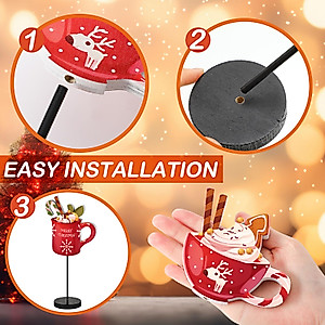 3 Pcs Christmas Table Decor Hot Chocolate Bar Hot Cocoa Bar Supplies Christmas Table Centerpieces Christmas Wooden Sign Tabletop Decor for Home Xmas Winter Holiday Party Decorations