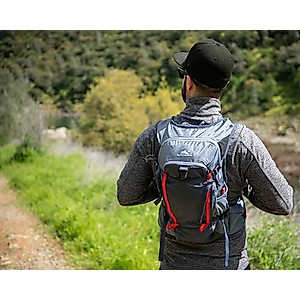 High Sierra Hydrahike 2.0 Hydration Backpack with 2L Reservoir, for Hiking, Biking, Camping, Traveling, Silver, 16L