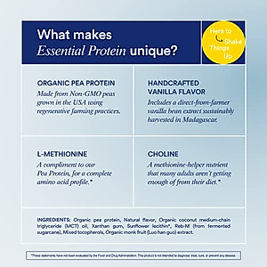 Ritual Prenatal Protein Powder: Choline to Support Prenatal, Postpartum, & Lactation, 20g Organic Pea Protein from Regenerative Farms in USA, Gluten Free, Plant Based, Sugar Free†, Vanilla, 1 Pound