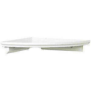 InPlace Shelving 0199020 W x 10 in D x 1.88 in H, White Corner Shelf Kit