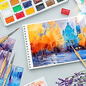 Miniature Paint Brushes, 10PC Fine Detail Paint Brush Set, Mini Small Painting Brushes for Art, Crafts, Acrylic, Watercolor, Oil, Model, Face, Warhammer 40k & Paint by Number, Citadel, Figurine-Wood