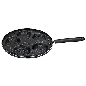 Fdit Nonstick Frying Pan, Aluminum Material, 5 Round-Hole Design, Suitable for Breakfast and Omelette Cooking