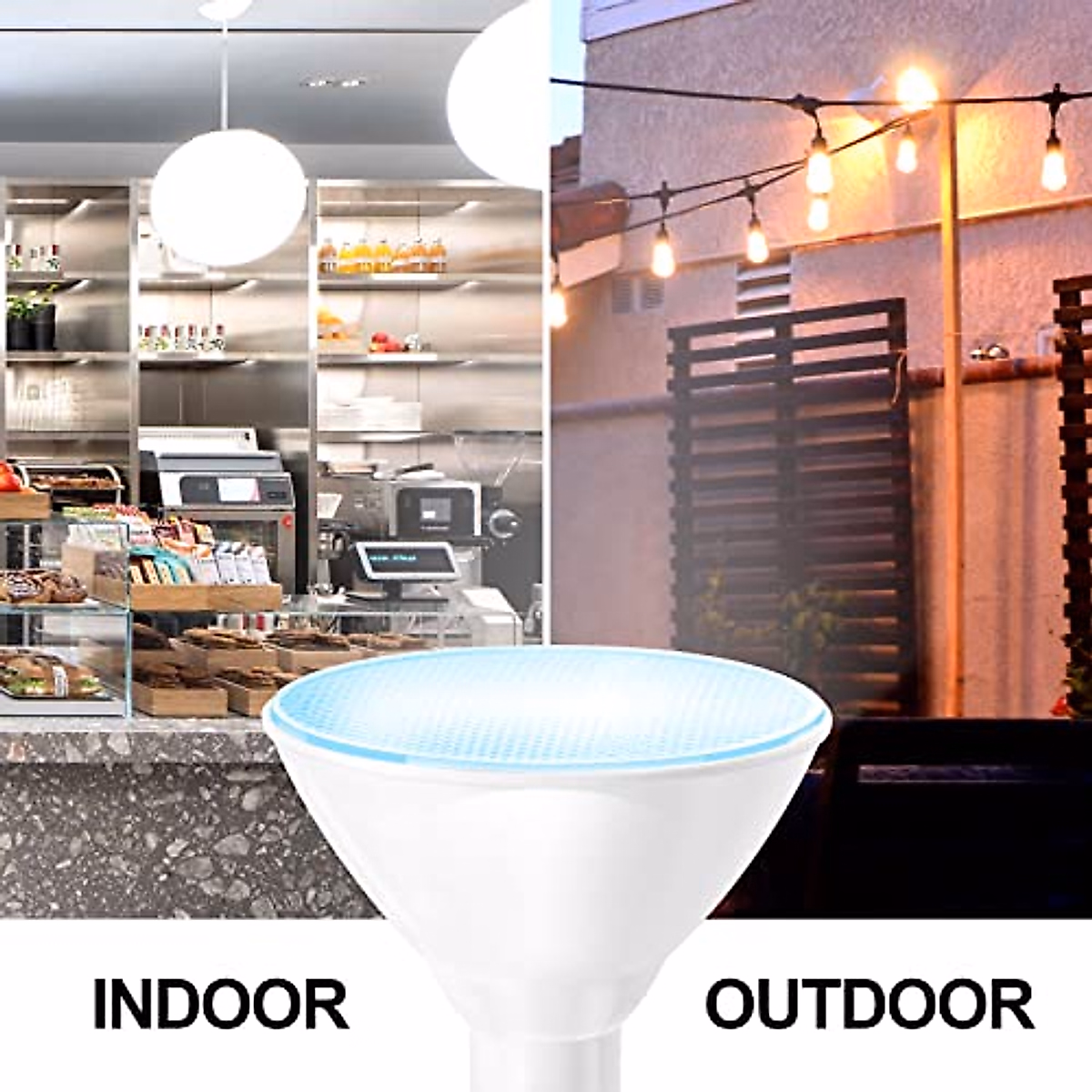 mfxmf LED Flood Outdoor Light Bulb 5000K Daylight，110V E26 Base 20W PAR38 Flood Light Bulbs Replace Up to 200W, Non-Dimmable,1800 Lumens LED Flood Light for Outdoor Hallway Garden（2 Pack）