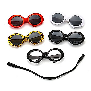 REBABA Cat Sunglasses Cool Plastic Dog Sunglasses Pet Cute and Funny Sunglasses Dog Cat Cosplay Party Costume Photo Props(White)
