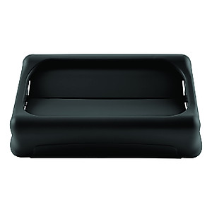 Rubbermaid Commercial Products Slim Jim Trash Can Swing Lid, Black, Plastic, Compatible with 23 Gallon Slim Jim Containers/Garbage Can