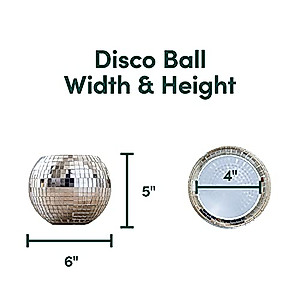 Havenstone Home Hanging Disco Ball Planter 6" with Flat Base - Includes Self-Watering Insert + White Cotton Macrame Plant Hanger- Indoor/Outdoor Plants, Home Décor & Room Décor with Cotton Rope