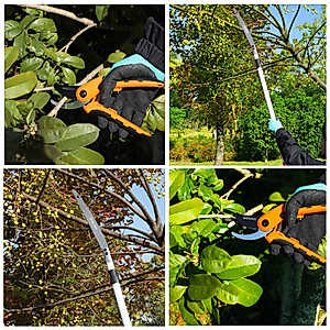 GARCARE Electric Hedge Trimmers, Corded 4.8A Pole Hedge Trimmer Set with 18 inch Laser Cut Blade