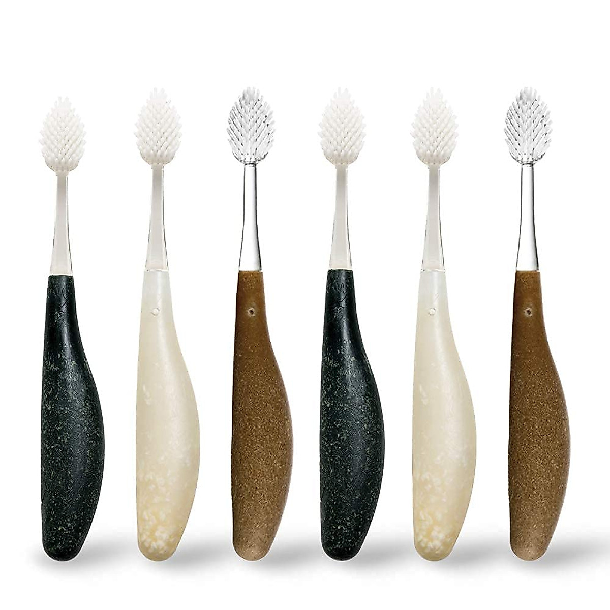 RADIUS Toothbrush Source Floss Brush BPA Free & ADA Accepted Improve Gum Health & Reduce Gum Issues - Medium - Assorted Colors - Pack of 6