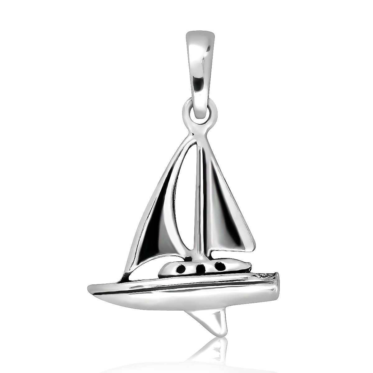 WithLoveSilver 925 Sterling Silver Yacht Sea Ship Sailboat Pendant