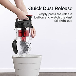 EUREKA Whirlwind Bagless Canister Vacuum Cleaner, Lightweight Vac for Carpets and Hard Floors, Red