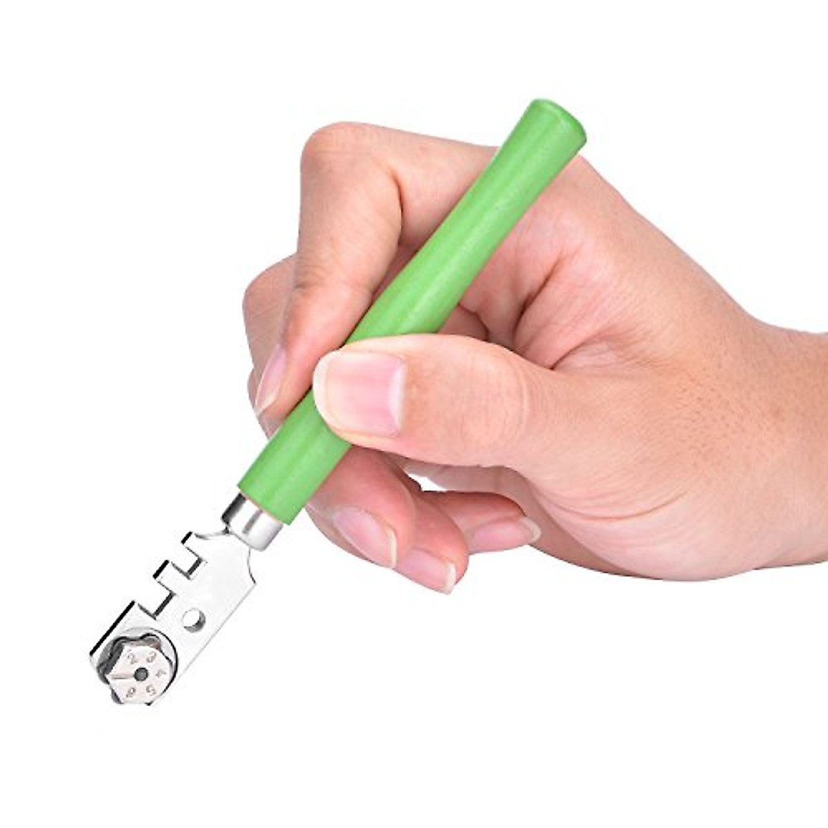 AGPtek Professional Grade Glass Cutter Tool (6 Way Cutting Wheel) - Perfect for Cutting & Scoring Glass Bottles, Mirrors, Window Panes, Shelves, and More!