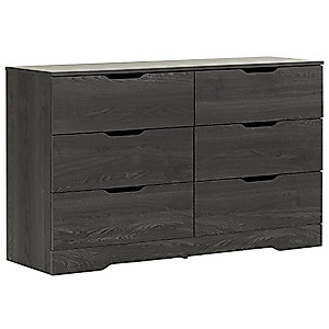 South Shore Holland 6-Drawer Double Dresser, Gray Oak