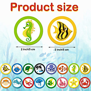 Woanger 240 Pieces Toilet Targets for Boys, Ocean Animals Potty Training Flushable Targets Sea Creatures Potty Training Stickers 2 Inch Pee Stickers Color Changing Pee Targets