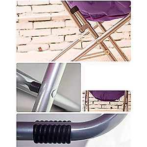 XZGDEN Lightweight Moon Chair/Lounger Chair/Lunch Break fold Chair/backrest Chair/Sun Chair Single (Color : Khaki)