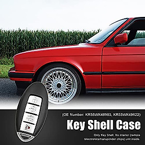 uxcell 4 Buttons Uncut Insert Key Fob Remote Control Case Shell Replacement KR55WK48903 for Nissan Altima 2007-2012 Maxima 2010-2014