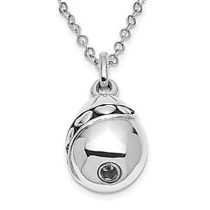 IceCarats 925 Sterling Silver Vintage Tear of Love Ash Holder 18 inch Chain Urn Necklace for Ashes Cremation Jewelry