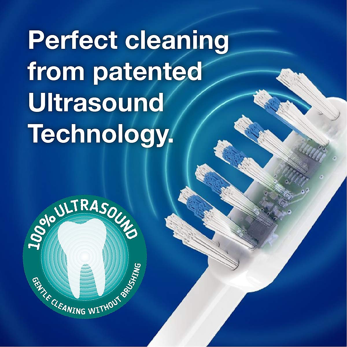 Emmi-dent Electric Ultrasonic Toothbrush Set with Gentle 100% Ultrasound Cleaning Technology. Ideal for Sensitive Teeth & Gums, Plaque Removal and More! Includes Nano-Bubble Toothpaste. Rechargeable.