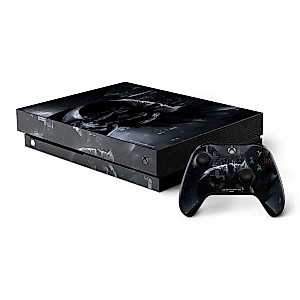 Skinit Decal Gaming Skin Compatible with Xbox One X Console and Controller Bundle - Officially Licensed Warner Bros Batman Smoke Design