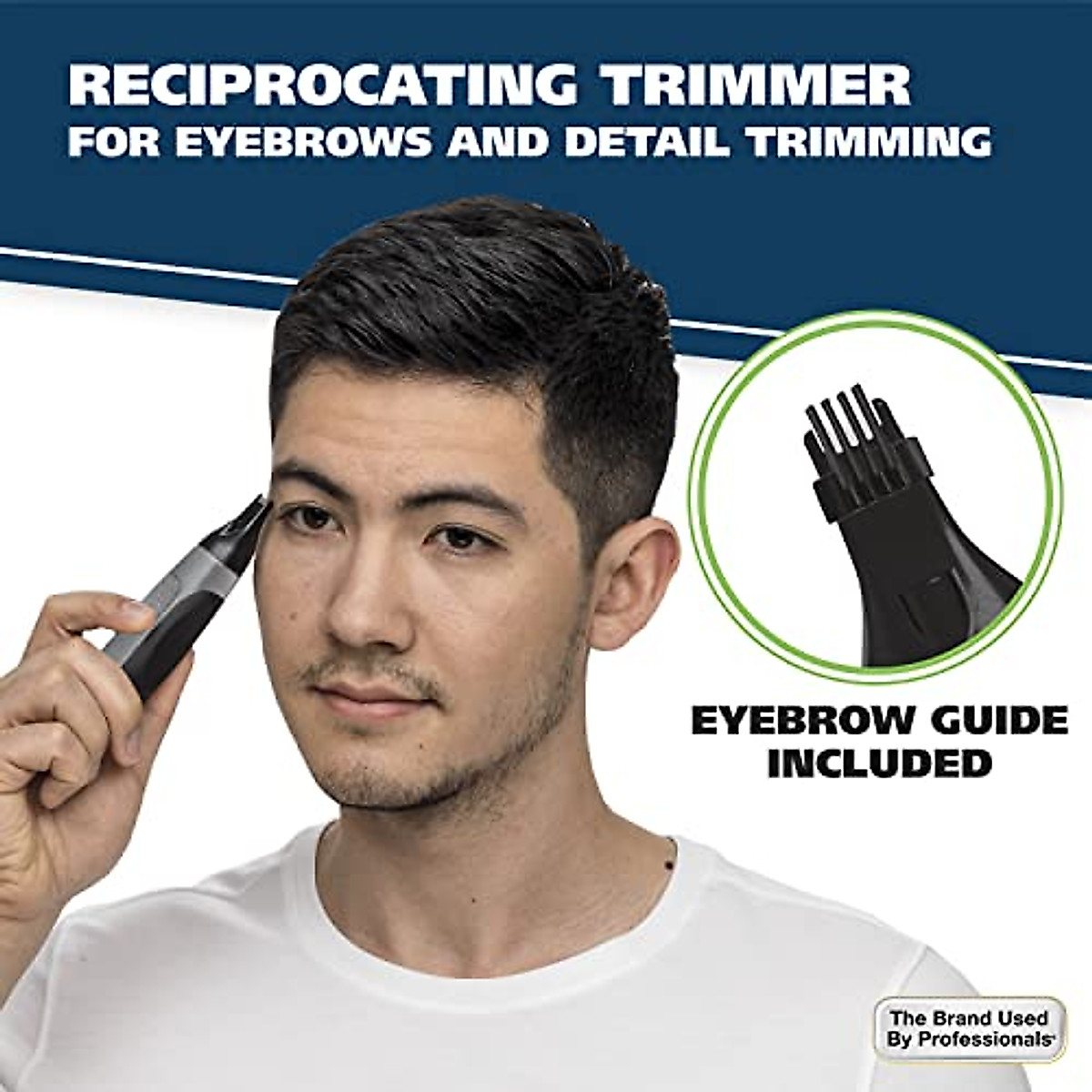 Wahl Lighted Nose, Ear, and Eyebrow Trimmer for Painless Easy to See Facial Hair Trimmer for Men & Women Battery Included. – Model 3023283