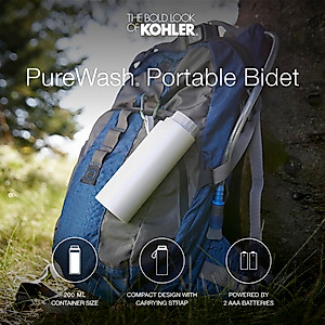 KOHLER 28144-HB1 K-28144-HB1 Purewash Portable Bidet, Honed Black