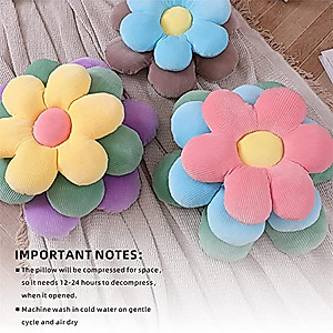 AZCHEN Flower Pillow Standard Throw Pillow Patio Furniture Cushions Decorative Pillow Cushion Home Chair Cushion (15.7 inch, Dark Green)