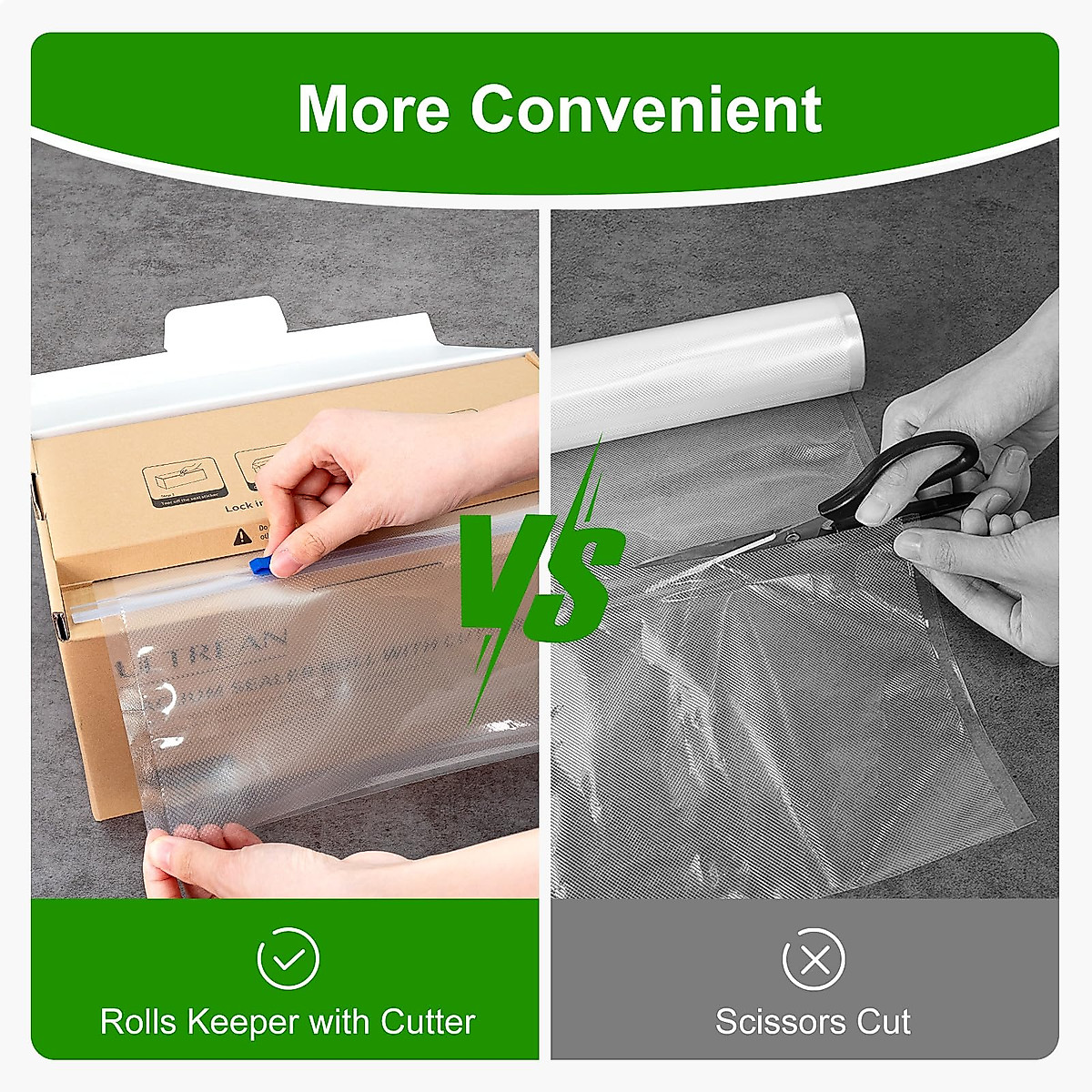 Ultrean 11" x 150' Vacuum Seal Roll Keeper with Cutter, Commercial Grade Vacuum Sealer Bags for Food Saver,BPA Free,Ideal for Storage,Meal Prep and Sous Vide (11" x 150')