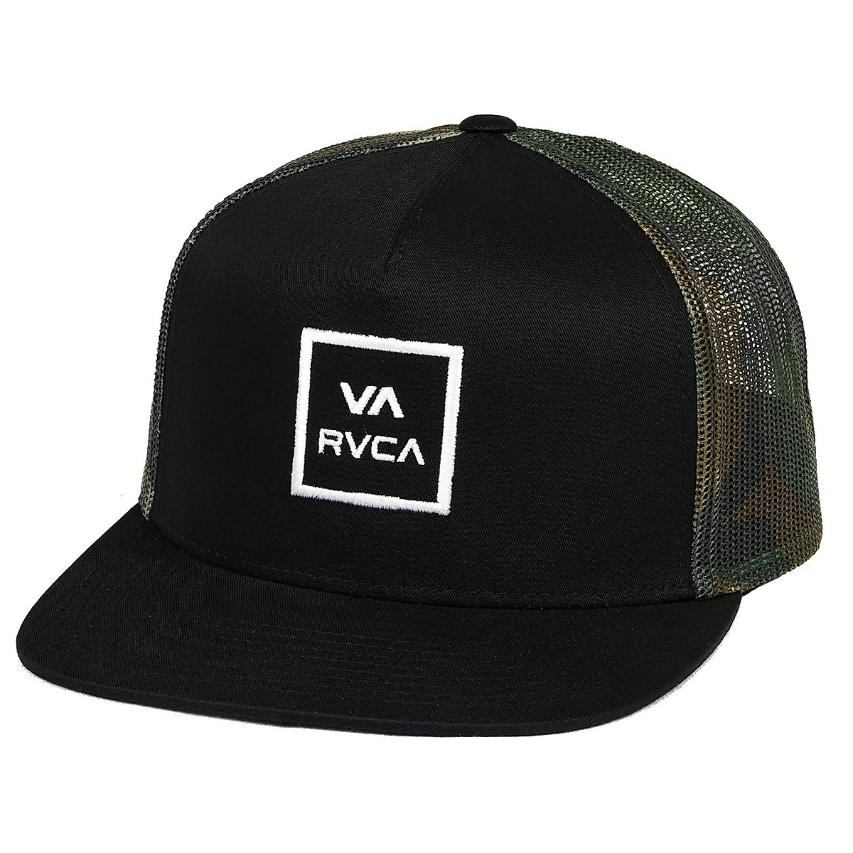 RVCA Men's VA All The Way Truck Hat (One Size, Black/Camo)