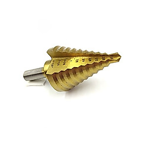 Innetoc 3/8" Shank Titanium Step Drill Bit, 1/4' to 1-3/8' in 1/8' Increments with SafePlastic Case|10 Steps