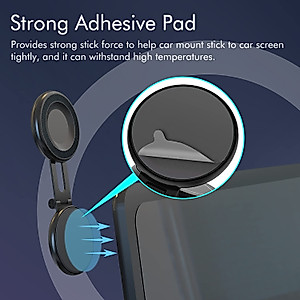 Marnana Car Mount Phone Holder for Tesla Model 3 Model Y, for MagSafe Strong Magnet Phone Mount Holder for Car Screen, Foldable and Adjustable Tesla Accessories for iPhone 12/13/14/15 Series - Black