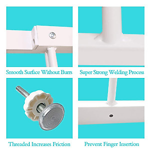 WAOWAO Window Safety Guards for Children Kids Child Toddler Pets Extra Wide White Tension Security Window Guard Gate for Home Fit 19.49-33.60" Sliding Windows (2Piece）