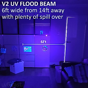 uvBeast V2 - Black Light UV Flashlight with HIGH Definition with Flood Effect 385-395nm UV Best for Commercial/Domestic Use Works Even in Ambient Light – USA Stock – UK Design