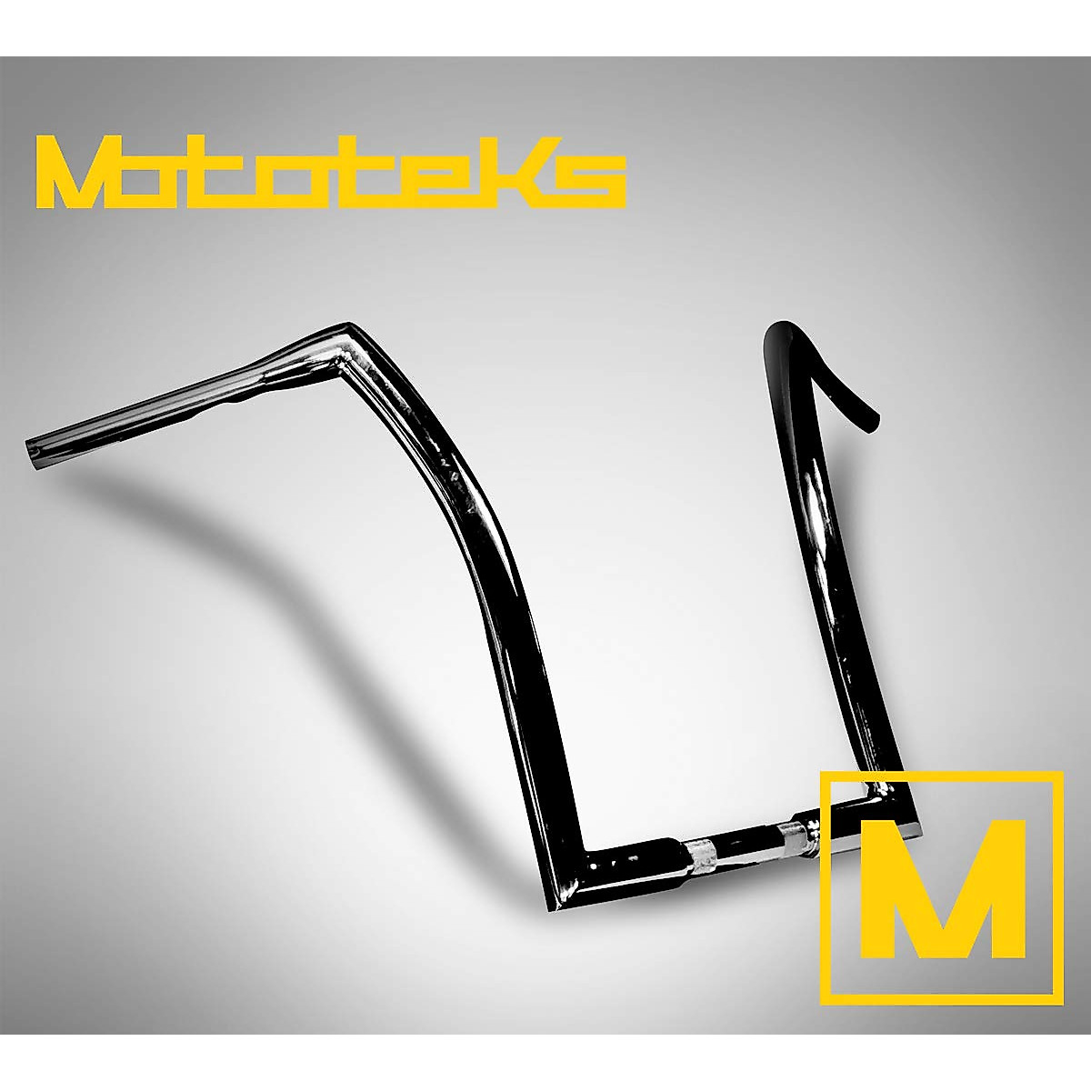 APE HANGER HANDLEBARS FAT 1-1/2" MONSTER BARS FOR HARLEY MODELS (Black, 14")