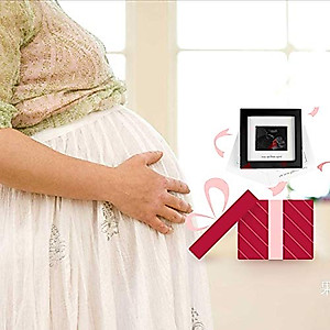 RUIAN Baby Sonogram Photo Frame, The First Ultrasound Picture Frame Love at First Sight Sonogram Frame, An Idea Gift for Expecting Parents in Baby Shower Gender Reveal Party Baby Nursery Decor (Black)