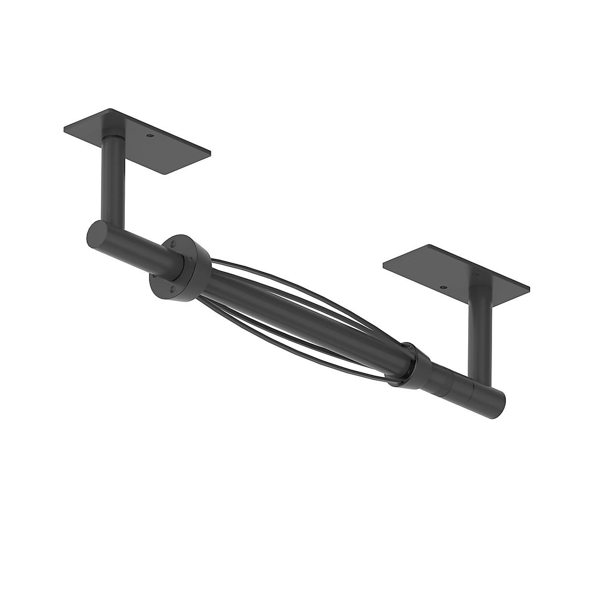 BATHDANCE Paper Towel Holder -Under Cabinet Paper Towel Holder, Single Hand Operable Roll Holder with Damping Effect,No Drilling or Wall Mounted Stainless Steel for Kitchen Bathroom (Matte Black)